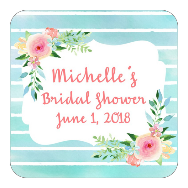 Floral Favor Stickers OR Tags | Labels | Cathy Wraps– Cathy Wraps - www ...