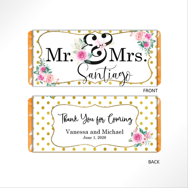 Mr. and Mrs. Candy Bar Wrapper | Wedding Favors | Cathy's Creations ...